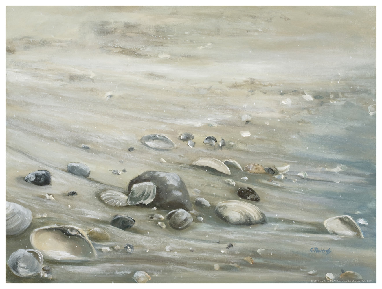 Highland Dunes Snow on Shells by Chris Reverdy - Graphic Art Print on ...