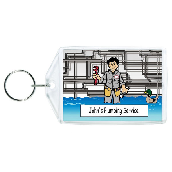 Printed Perfection Personalized Plumber - Male Acrylic Key Chain | Wayfair