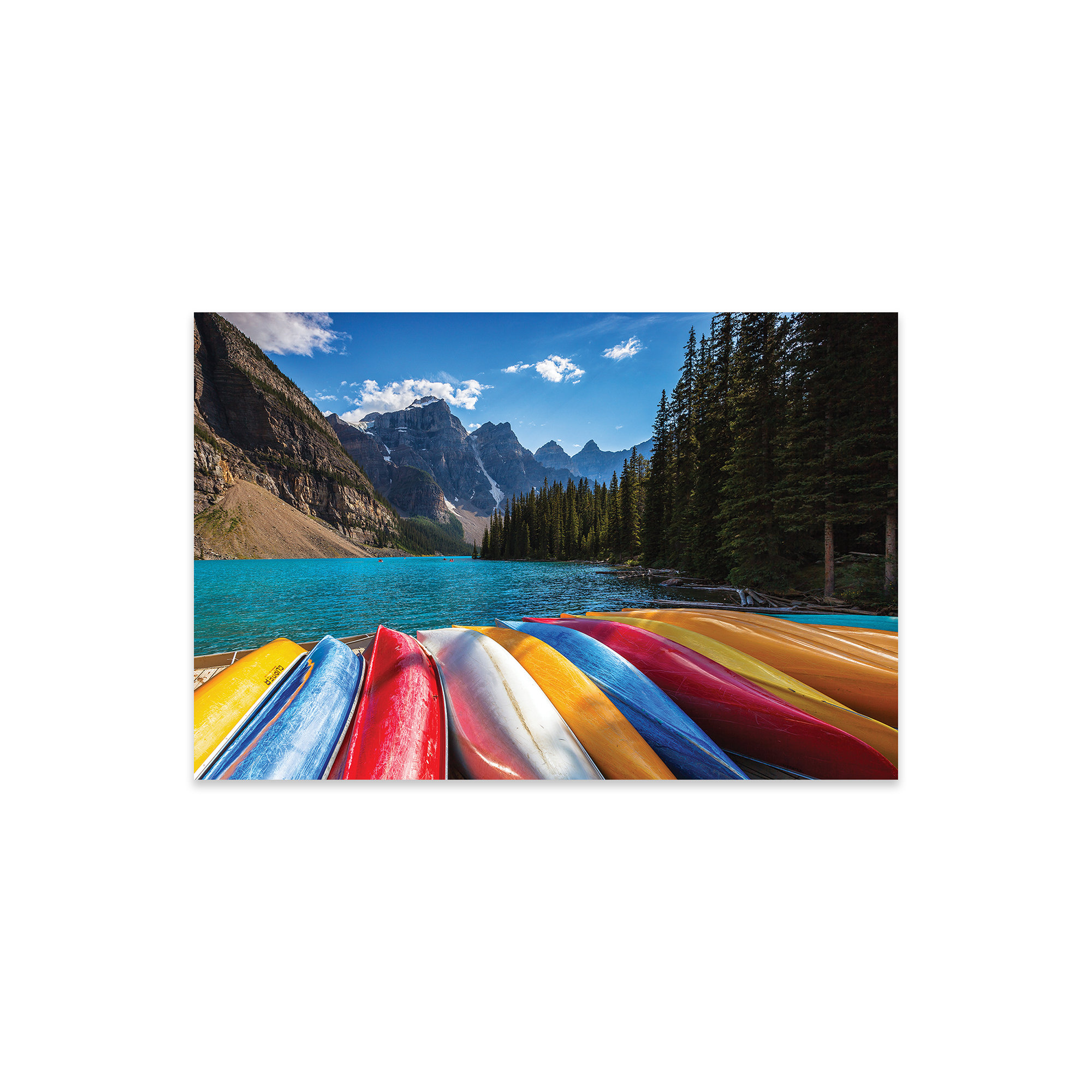 Highland Dunes Canoes By The Lake On Plastic/Acrylic by Sergio Lanza ...