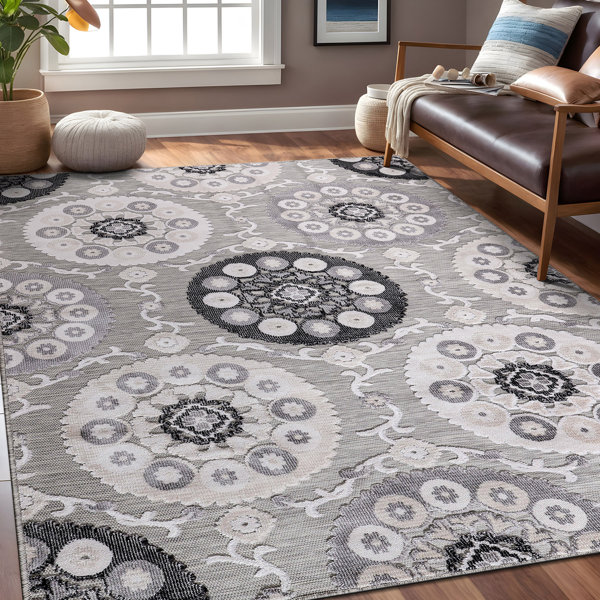 Lark Manor Chartier Gray Indoor/Outdoor Rug & Reviews | Wayfair