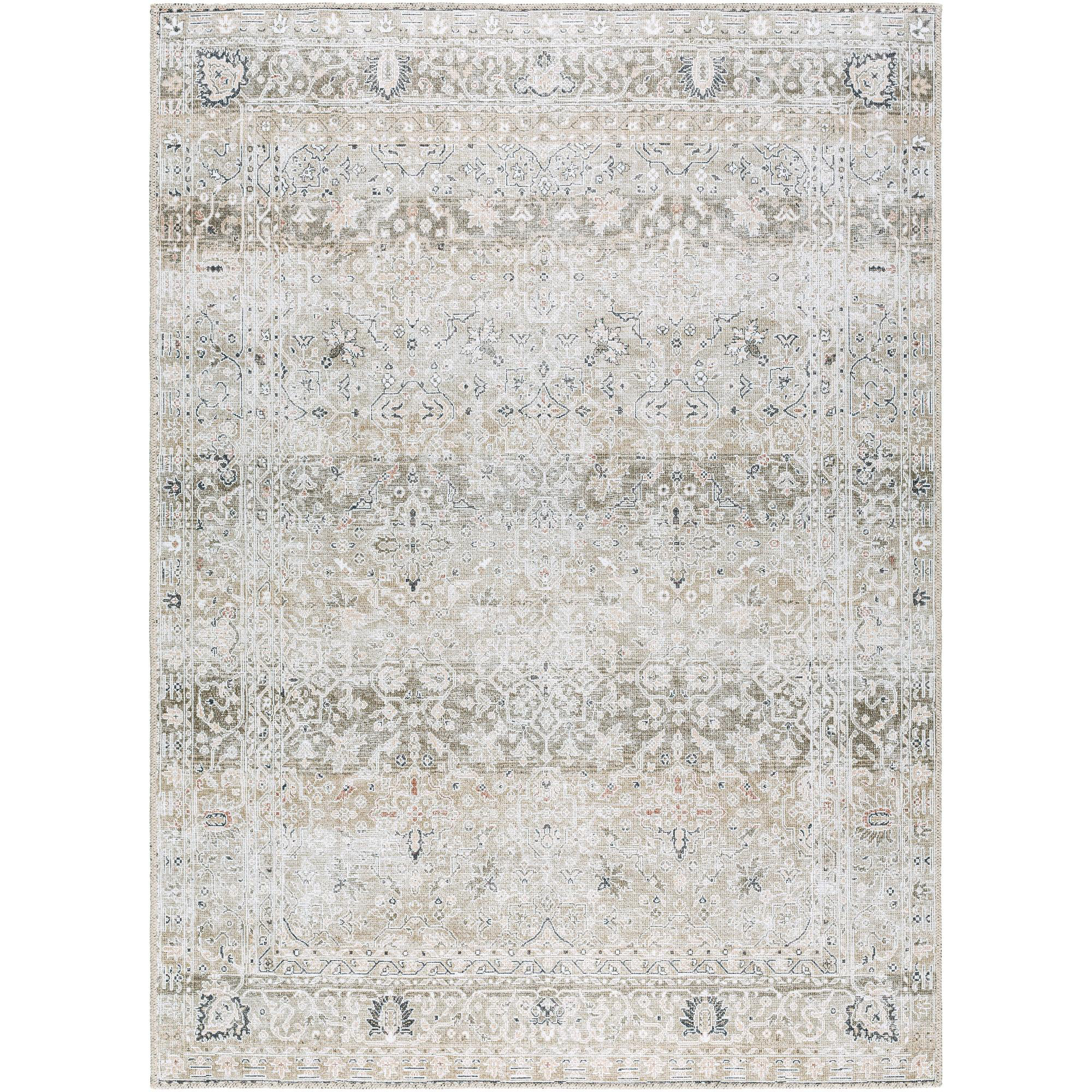 Our PNW Home x Livabliss Machine Washable Oriental Boho Brown Area Rug ...