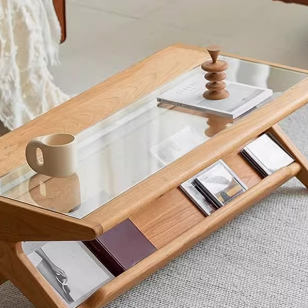 The Invincibles home Wood style design sense solid wood coffee table ...