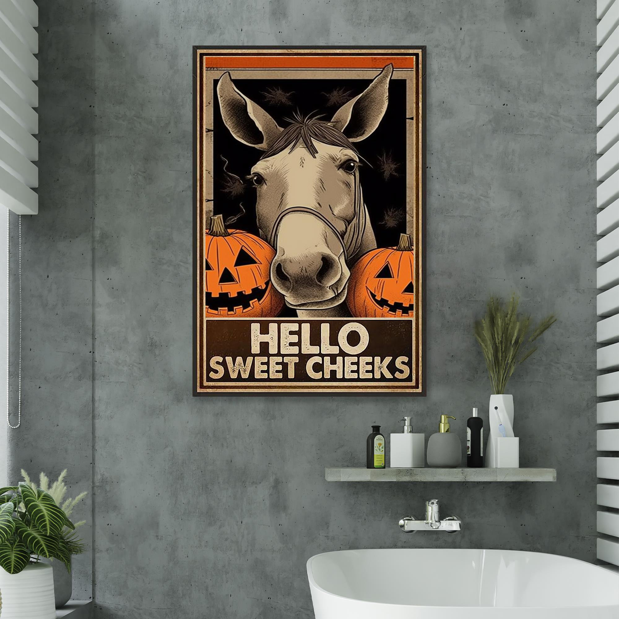 Trinx Donkey Hello Sweet Cheeks 2 - 1 Piece Rectangle Graphic Art Print ...