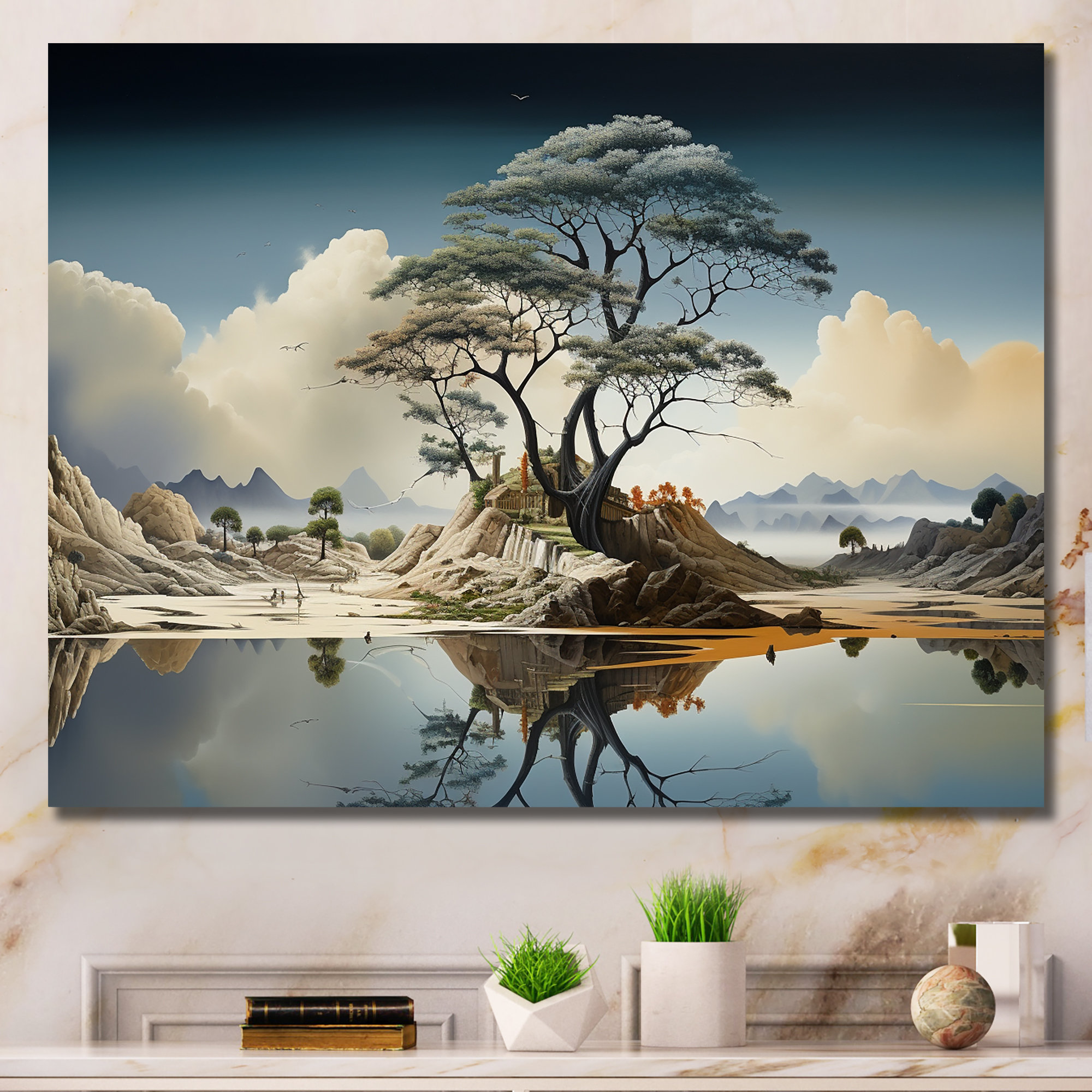 Red Barrel Studio® Surrealism Tree Landscape IV - Abstract Landscape ...