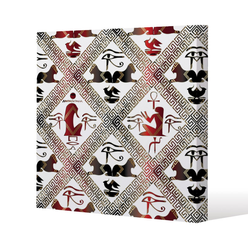 World Menagerie Egyptian Hieroglyphs Slim Style Canvas Print, 15mm Slim ...