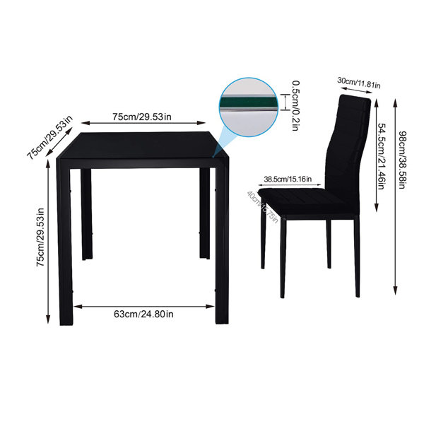Ebern Designs Dorrien 75cm Dining Table & Reviews | Wayfair.co.uk