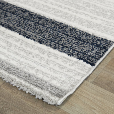Latitude Run® Abstract Navy Area Rug & Reviews | Wayfair