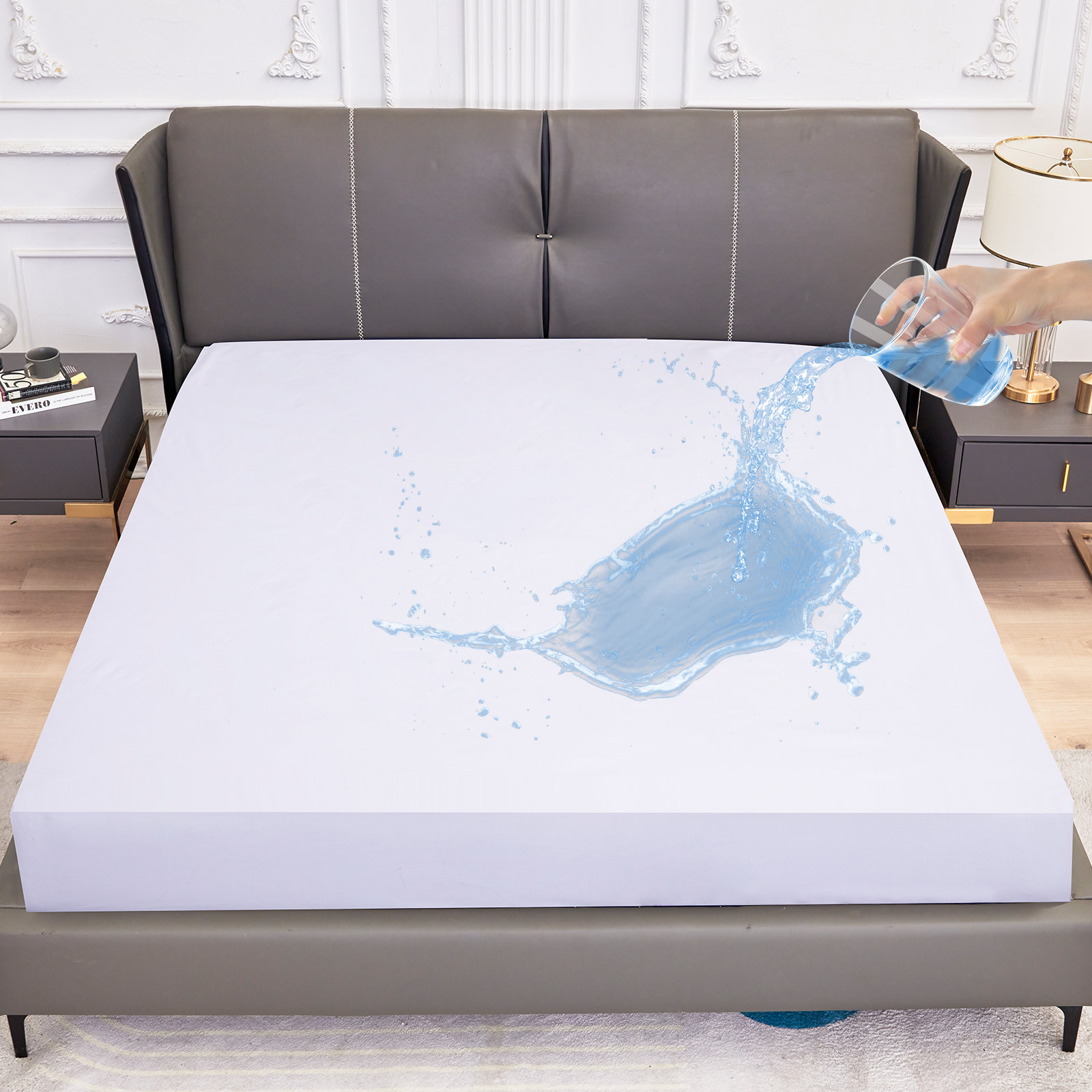 Alwyn Home Waterproof Mattress Protector Breathable Mattress Cover ...