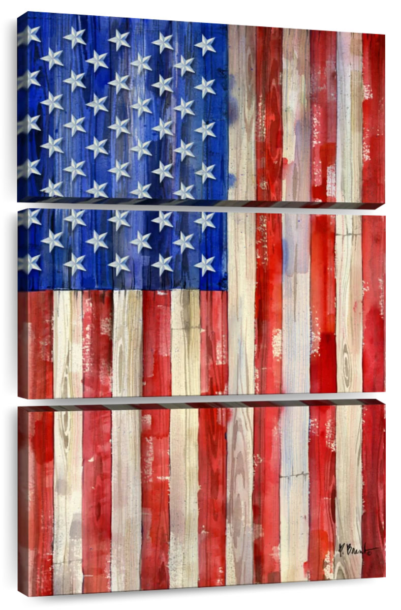Ebern Designs Borges All American Flag Vertical I - Wayfair Canada
