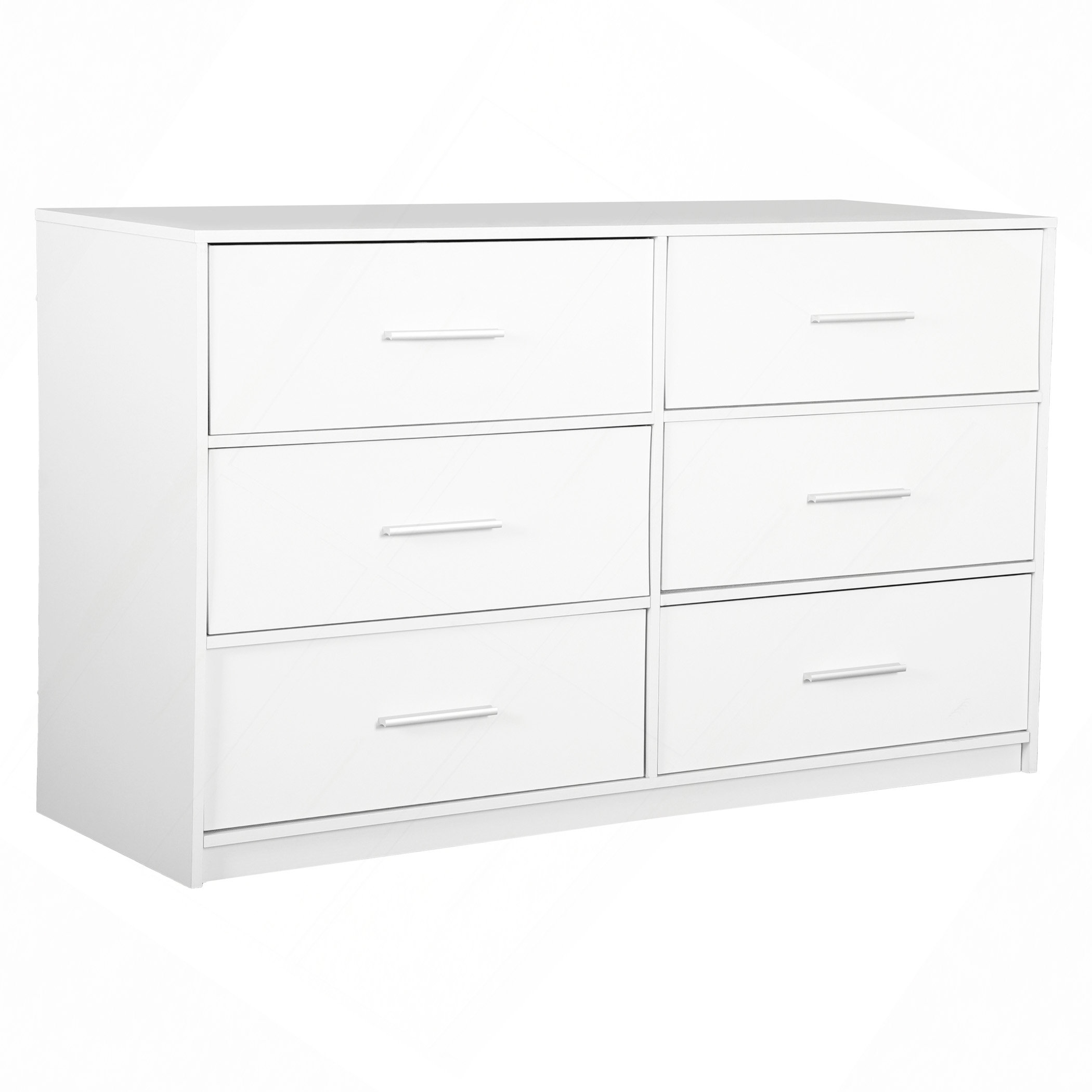Ebern Designs Drawer Dresser, 6-Drawer Dresser With Large Fabric ...