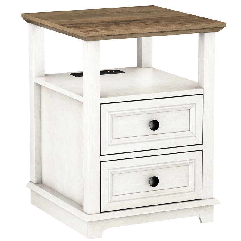 Wildon Home® Azella Frame 2 End Table Set with Storage and Built-In ...