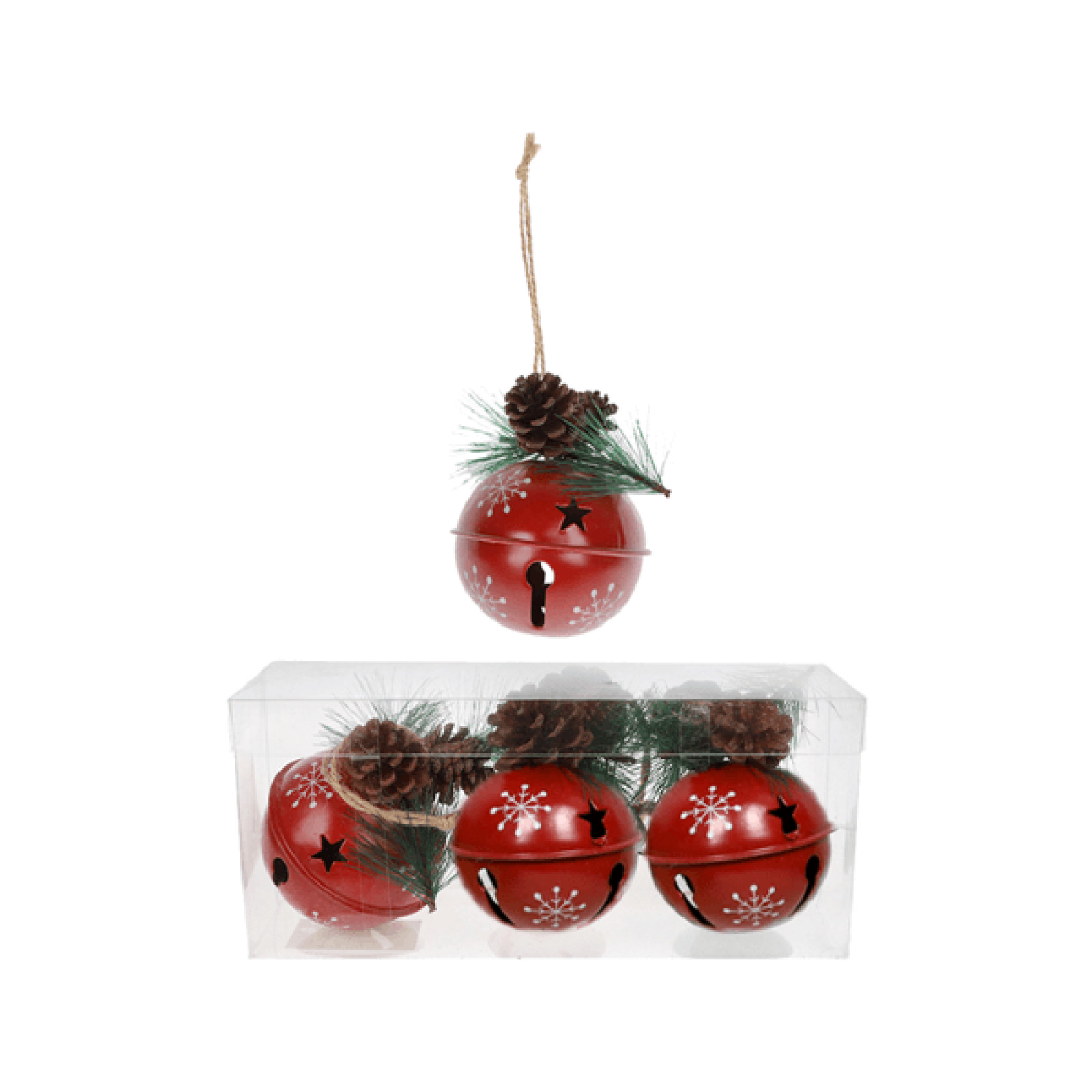 The Holiday Aisle® Set Of 3 Boxed Metal Jingle Bells With Christmas ...