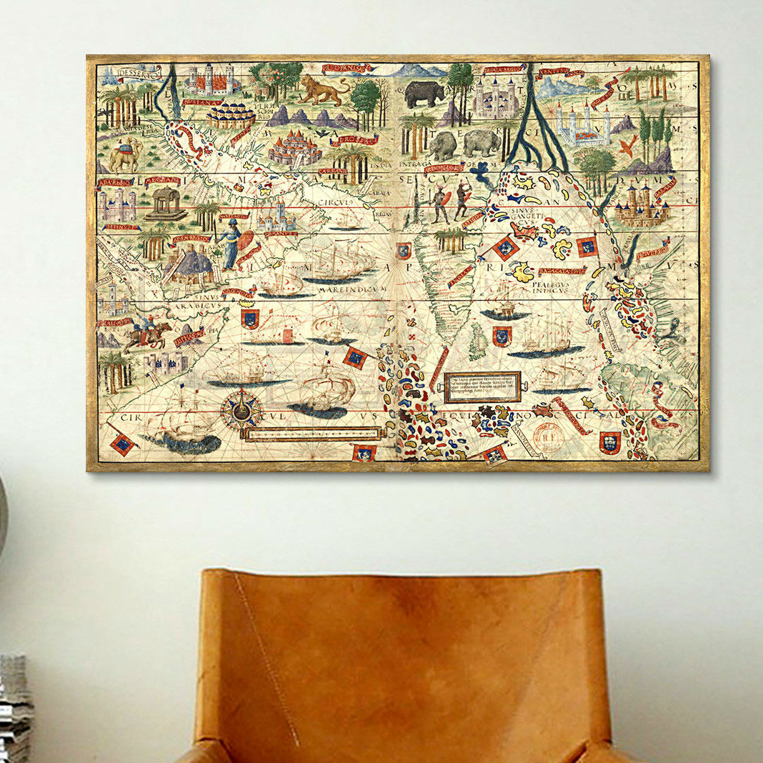 Breakwater Bay Antique Maps - Graphic Art Print on Canvas - Wayfair Canada