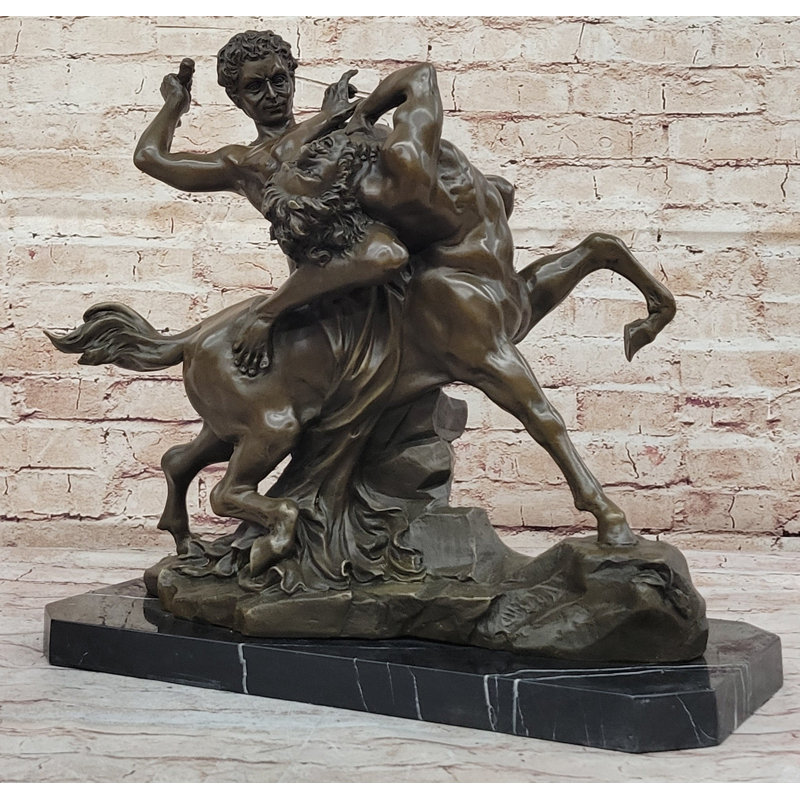 Bronzhaus Theseus Slaying The Centaur Bronze Sculpture Statue Greek ...