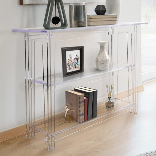 Plastic / Acrylic Standard (42-53 in.) Console Tables You'll Love | Wayfair