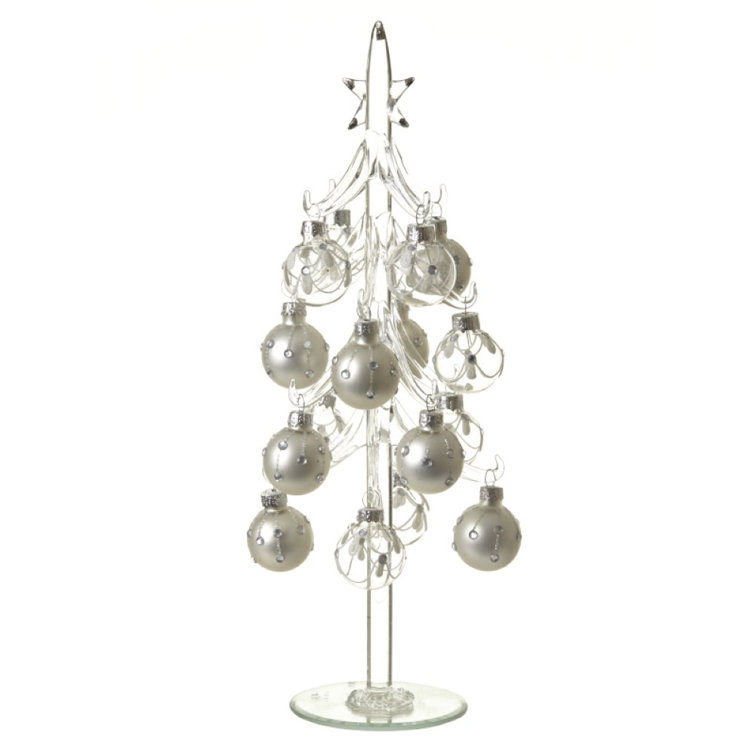 The Seasonal Aisle Glass Xmas Bauble Tree | Wayfair.co.uk