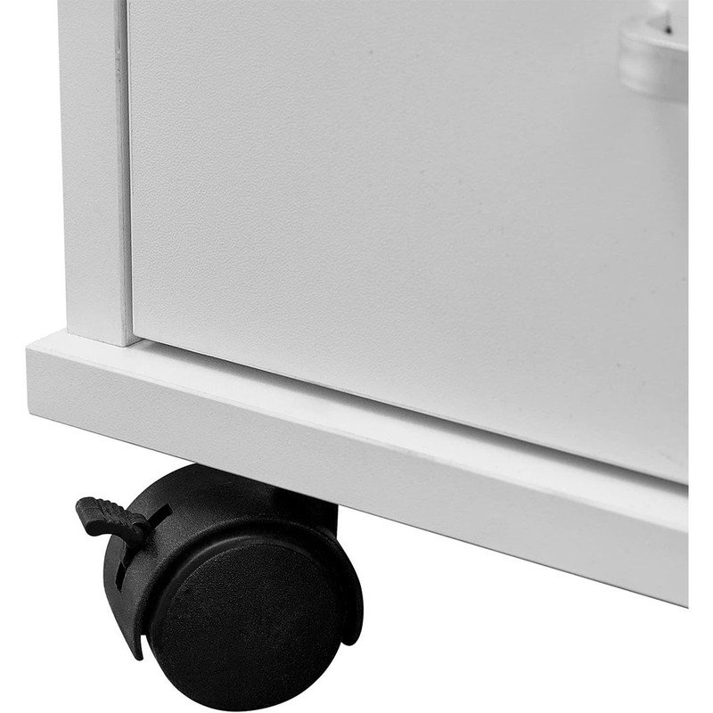 Latitude Run® 3 Drawers(1 Lockable), Under Desk Rolling Lateral File ...