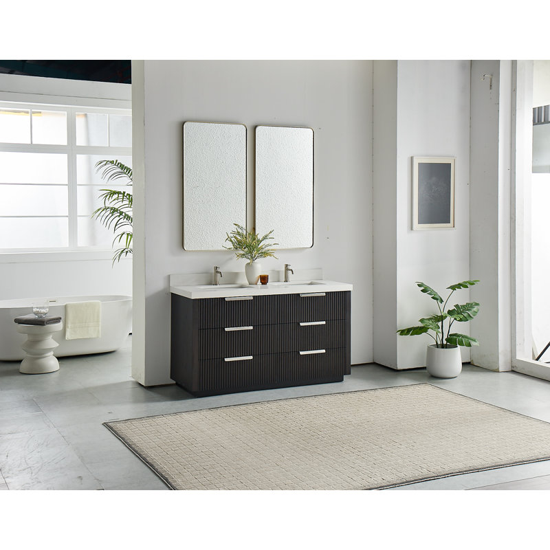 Latitude Run® Allister 48" Free-standing Single Bath Vanity in Washed ...