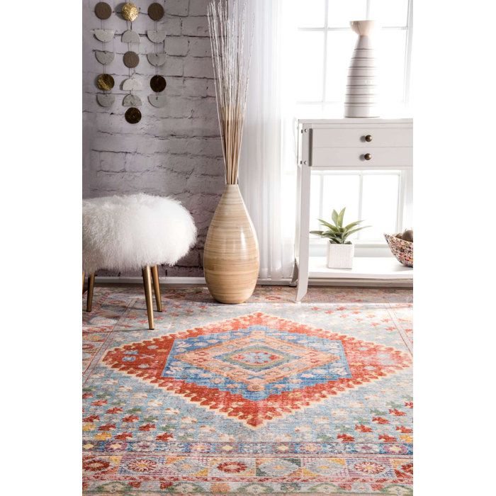 World Menagerie Fontayne Orange Area Rug & Reviews | Wayfair