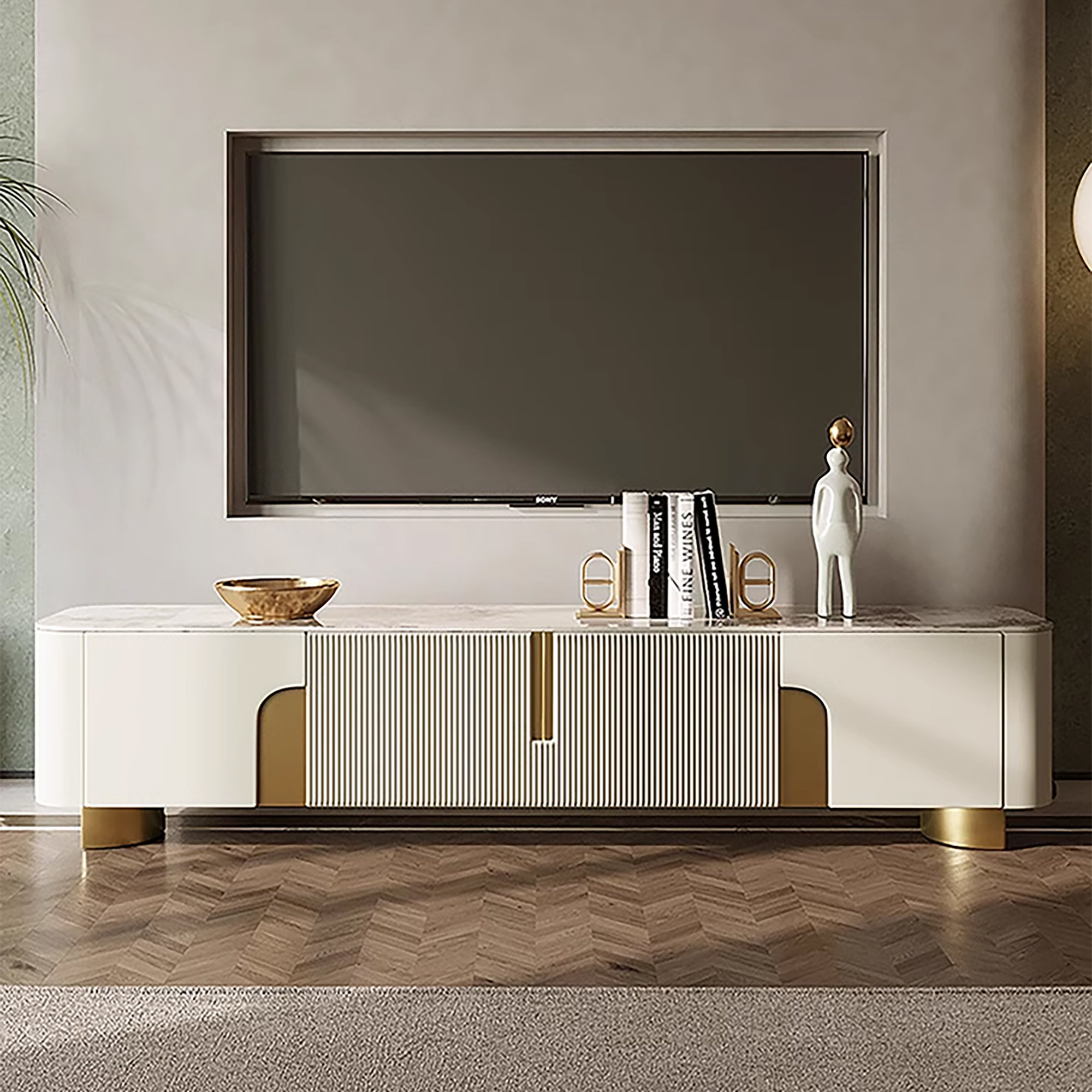 Everly Quinn Meuble télé 79 po - Wayfair Canada