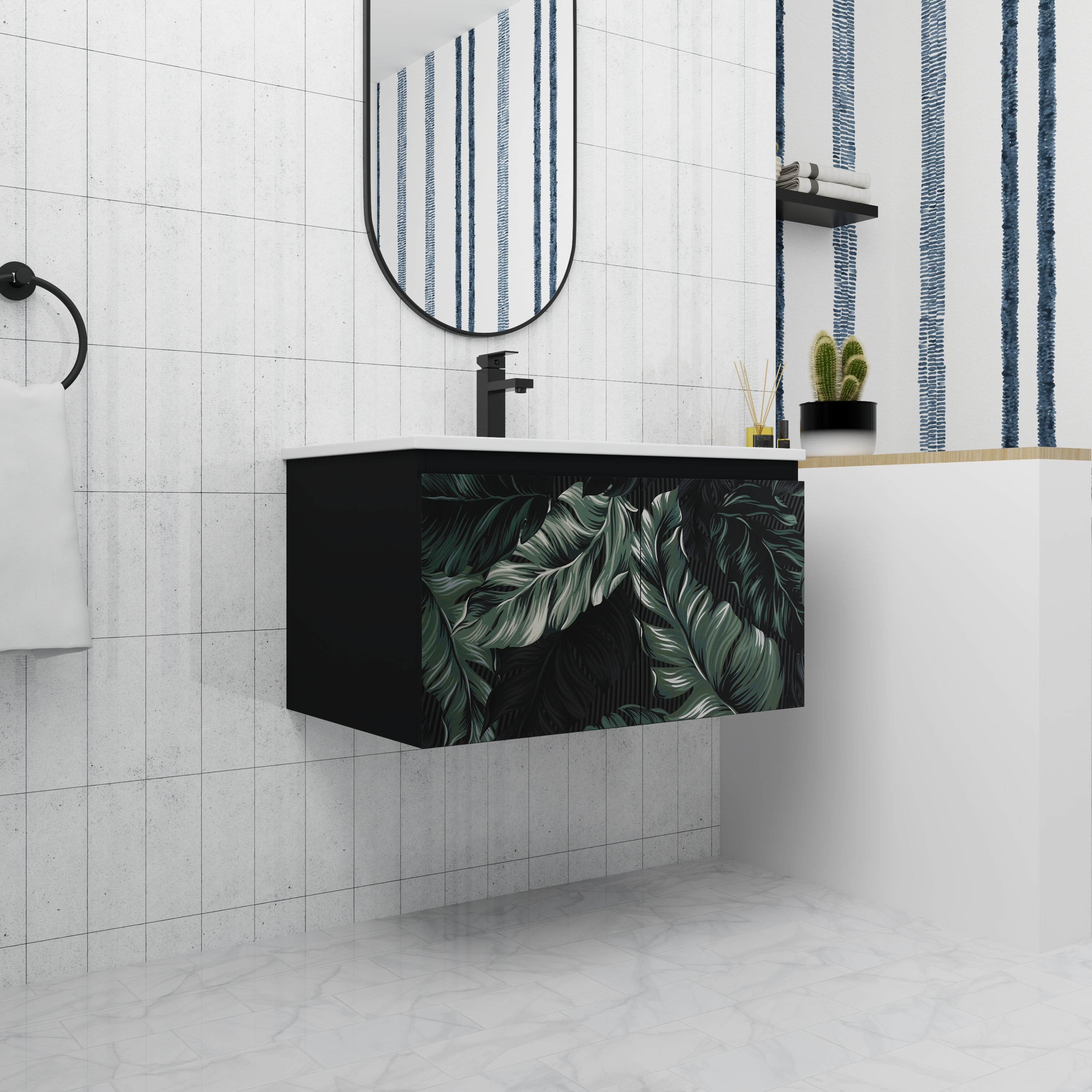 East Urban Home Baxterly 30.02'' Single Bathroom Vanity with Ceramic ...