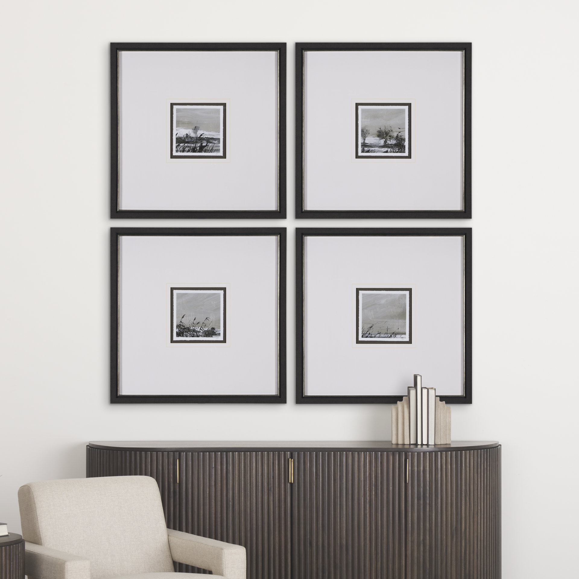 Orren Ellis Winter Day VI - Framed Hand Embellished Art | Wayfair