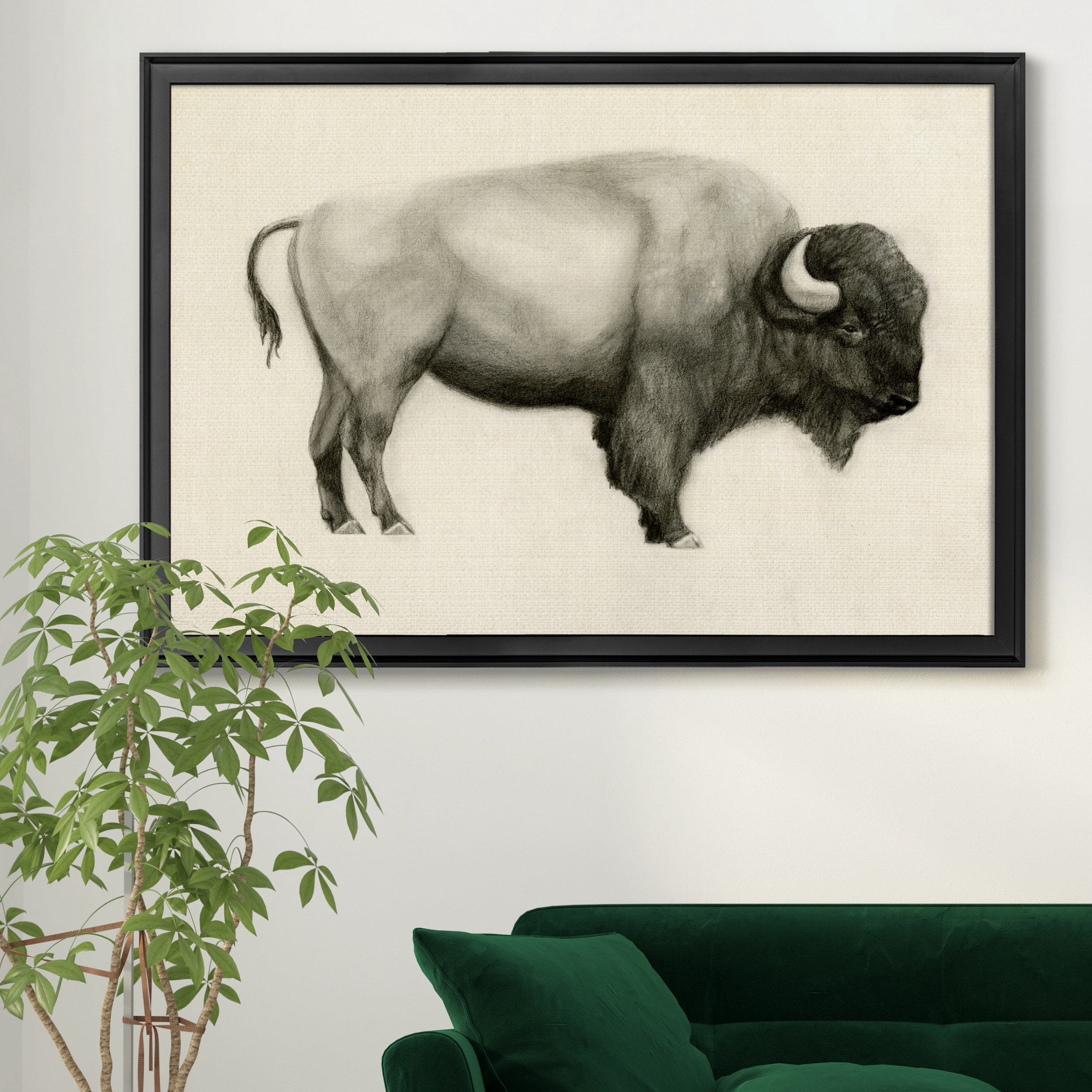 Union Rustic High Plains II - Picture Frame Drawing Print on Canvas ...