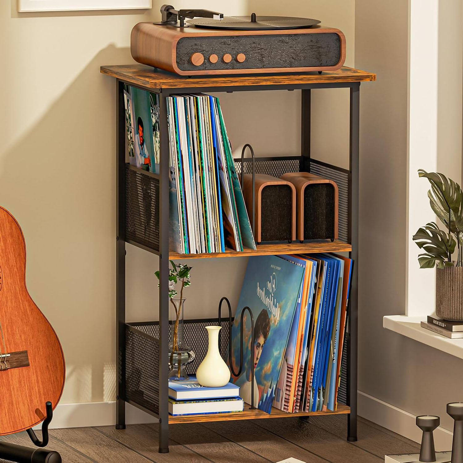 17 Stories Vinyl Record Storage Table | Wayfair