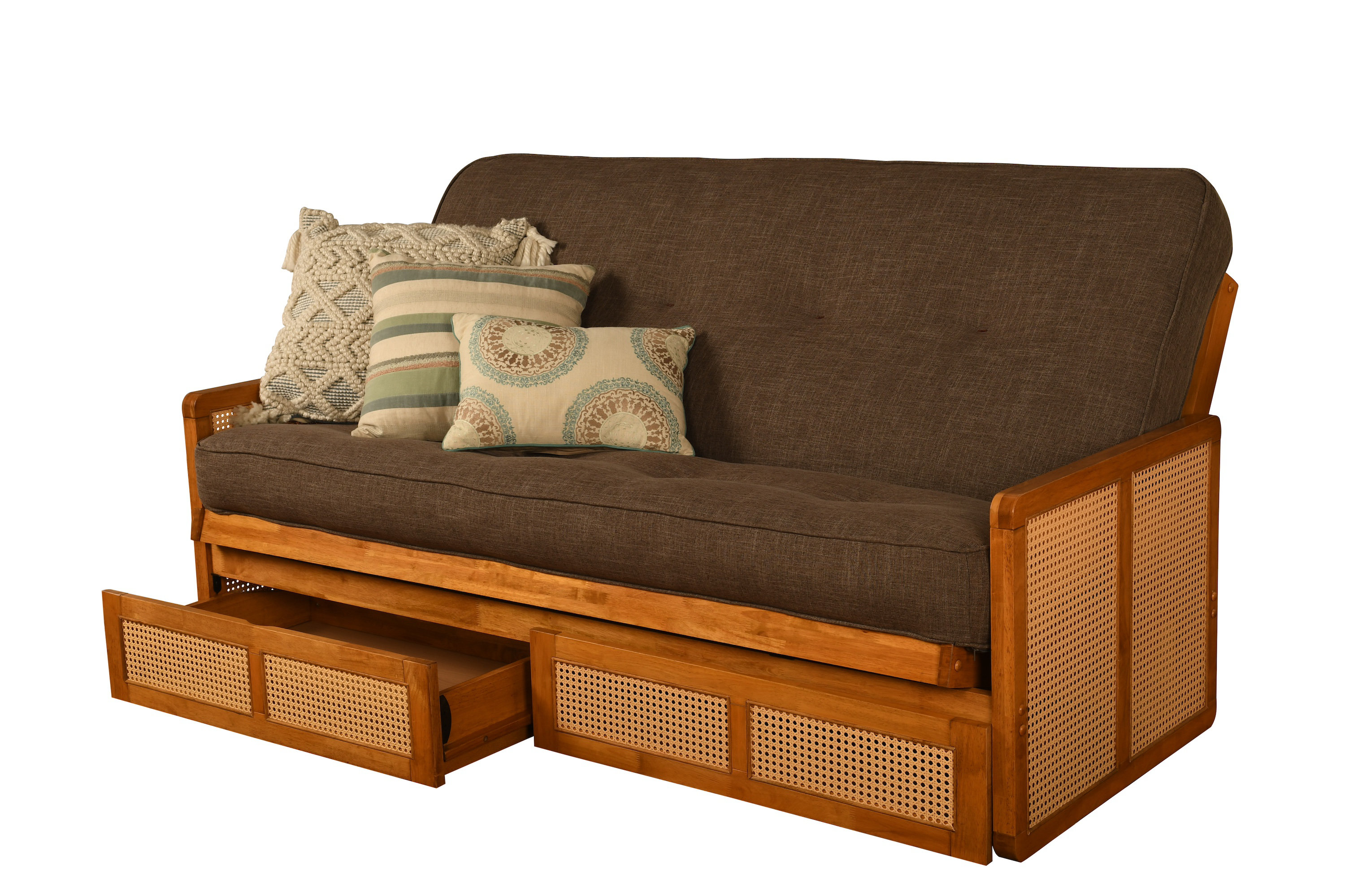 Bayou Breeze Bridyn Full-size Futon with Storage includes Mattress ...