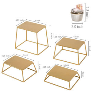 Everly Quinn 4 Piece Metal Food Display Stand & Reviews | Wayfair