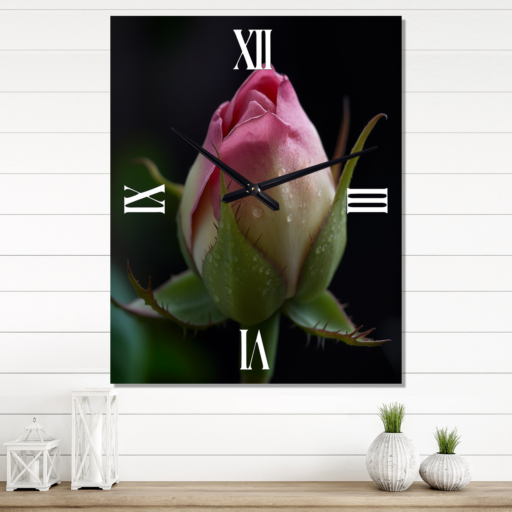 East Urban Home Delicate Pink Rose Bud Iin The Early Morning - Rose ...