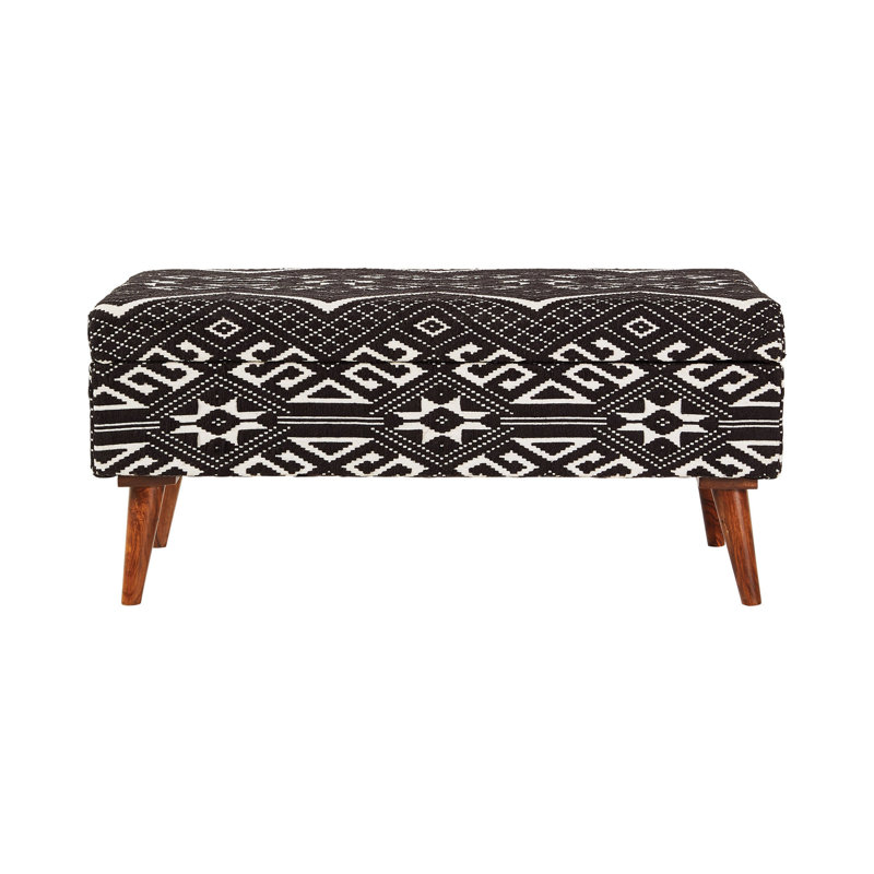 Steelside™ Marbella Woven Cotton Upholstered Storage Bench | Wayfair