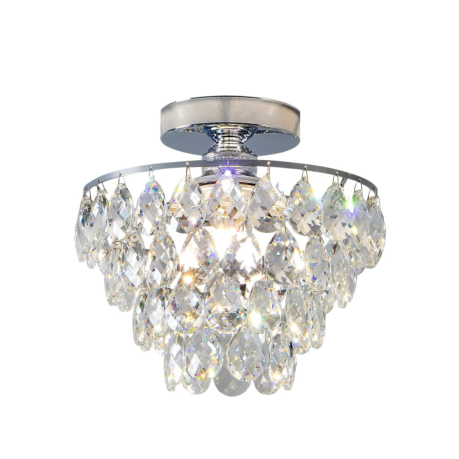 House of Hampton® Mini Crystal Chandelier Ceiling Light Small, Modern ...