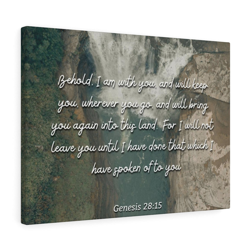 Trinx Into This Land Genesis 28:15 Christian Wall Art Bible Verse Print ...