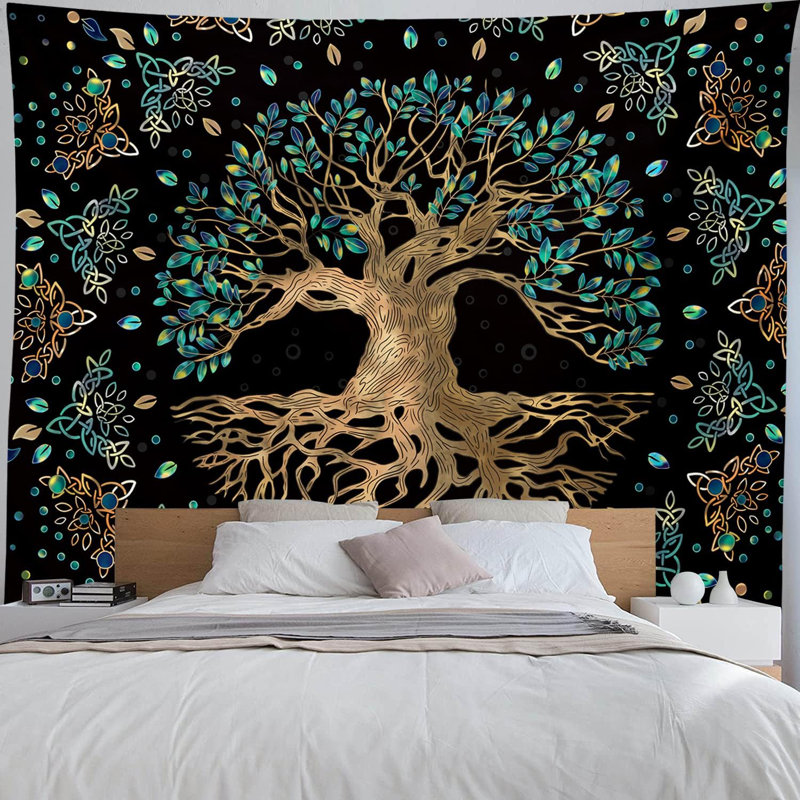 Bungalow Rose Tree Of Life Tapestry Wall Hanging Art Psychedelic ...