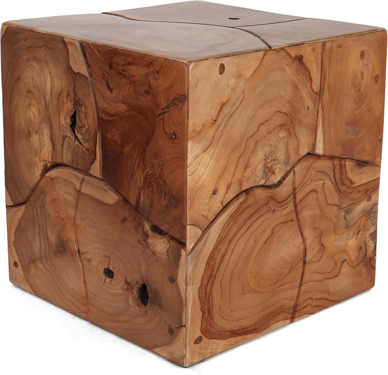 Union Rustic Teak Root Square Stool - Small - Wayfair Canada