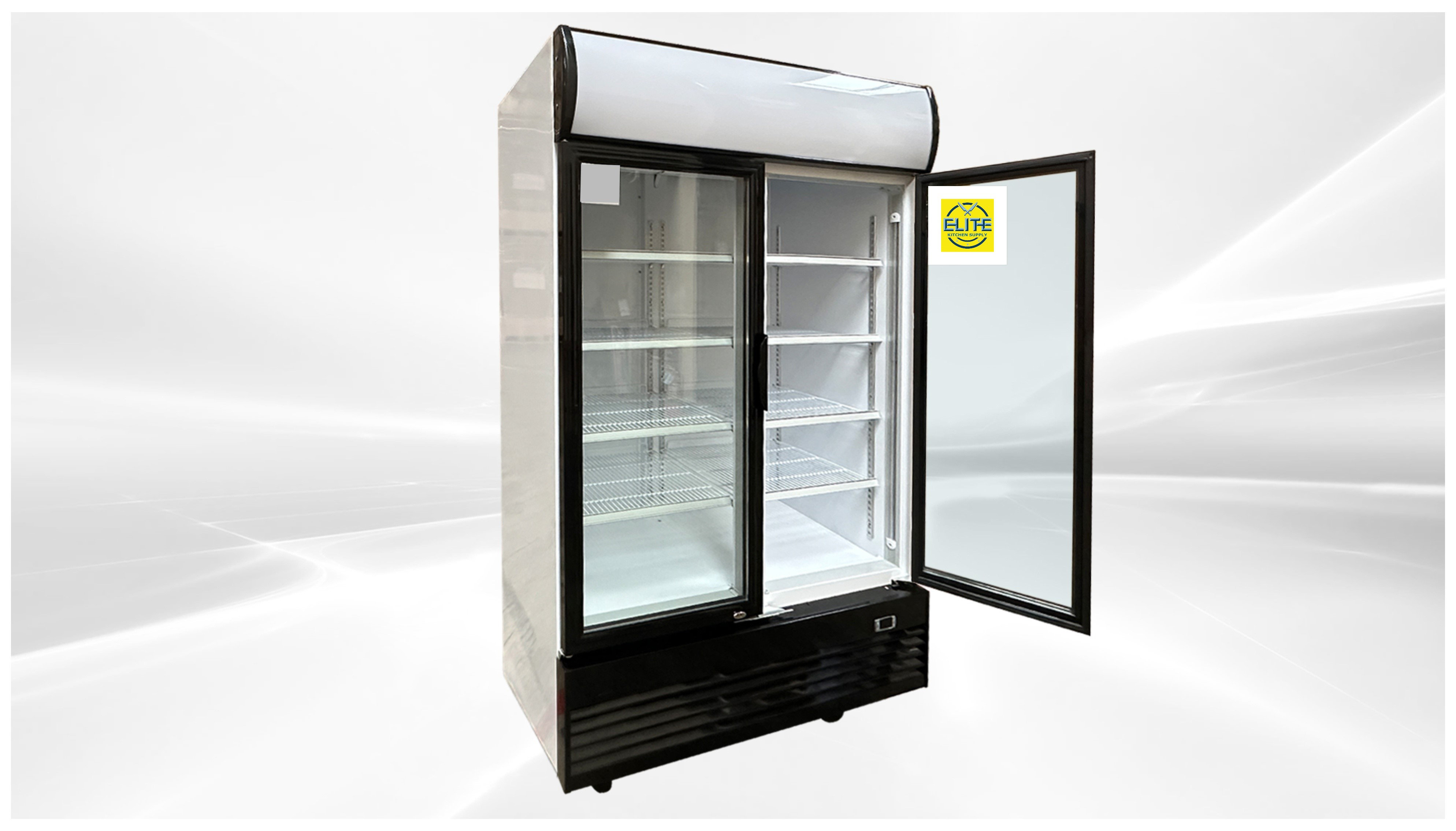 Elite Kitchen Supply 51 in. W 34.4 cu. ft. Two Door Commercial Display ...