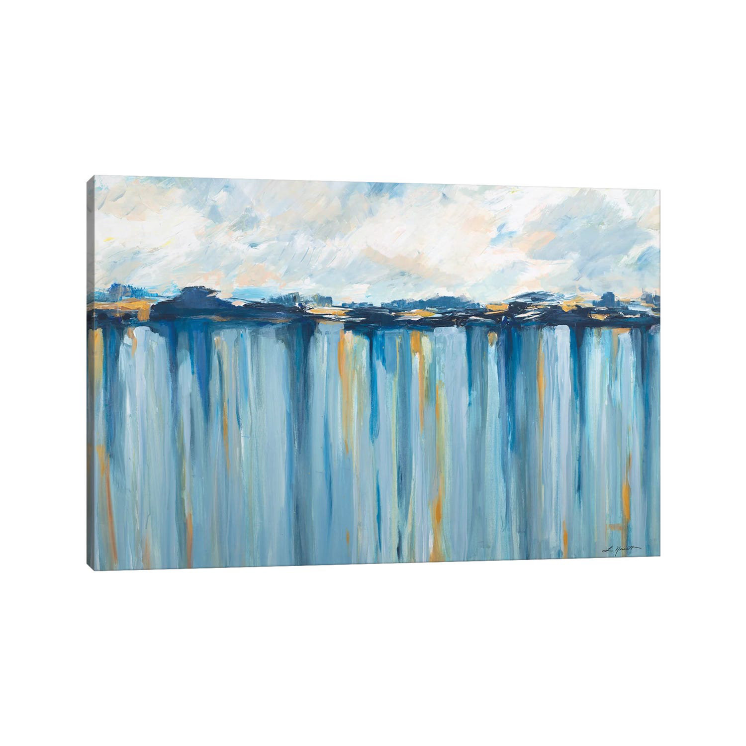 East Urban Home Ocean Blues by L. Hewitt - Wrapped Canvas Painting ...