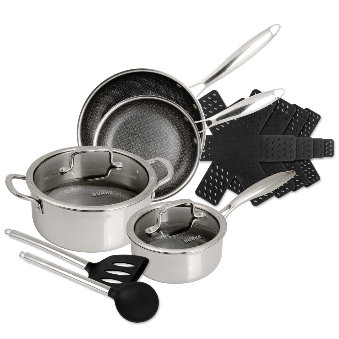 David Burke 12-Piece Geoclad Ceramic Cookware Set - Wayfair Canada