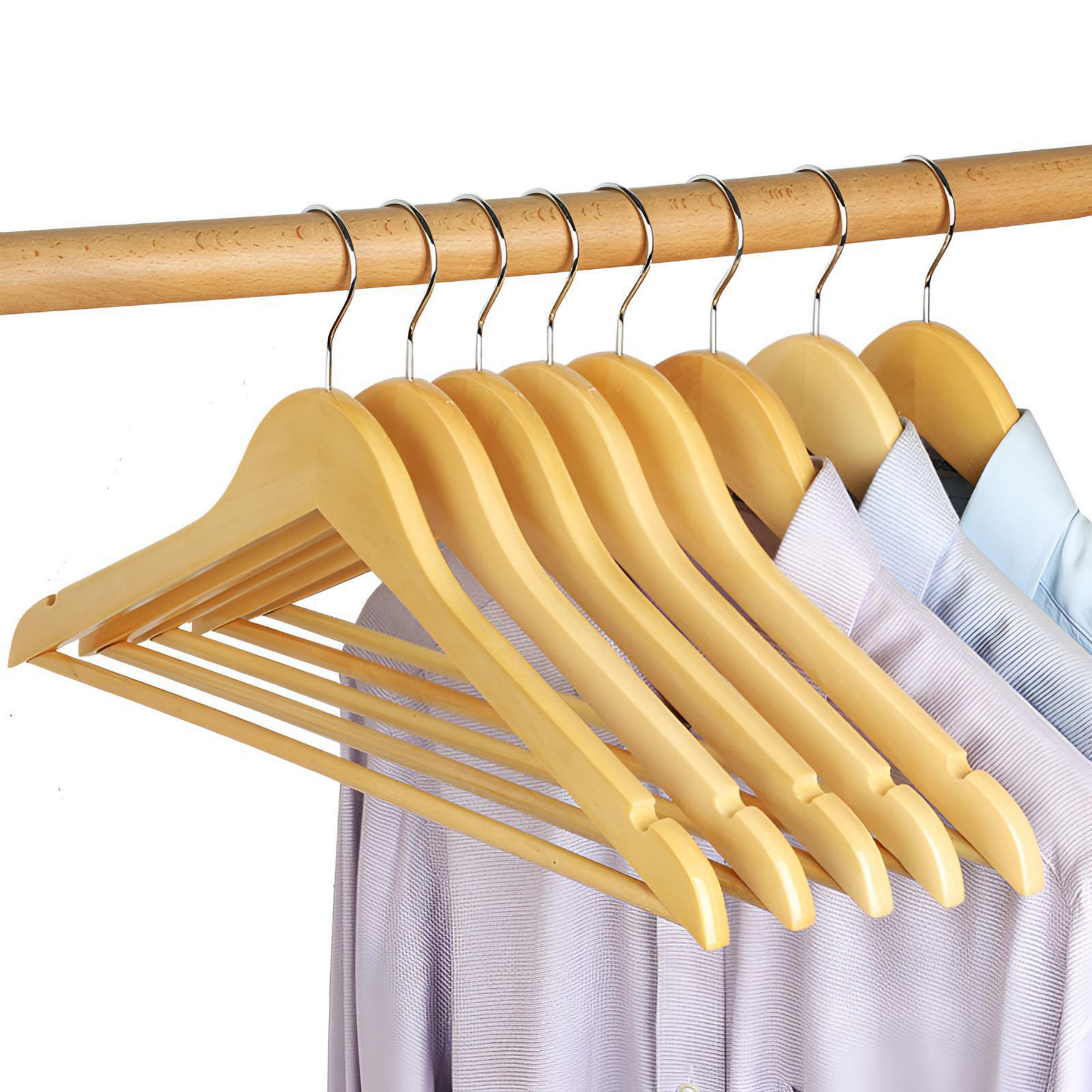 Corrigan Studio Wooden Pant Hangers - Multi-Functional Garment Care ...