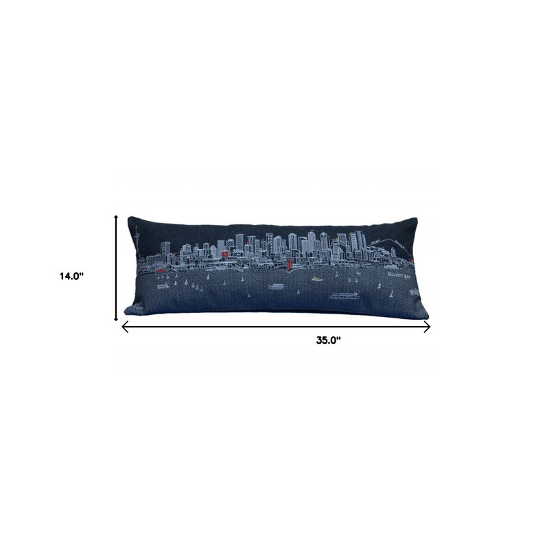 ZeaZu Seattle Skyline Lumbar Decorative Pillow | Wayfair
