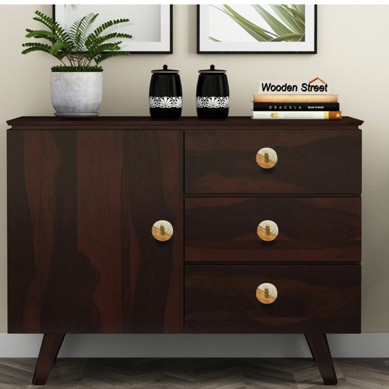 Perilla Home 1.5" Diameter Wooden Round Inlay Knob | Wayfair