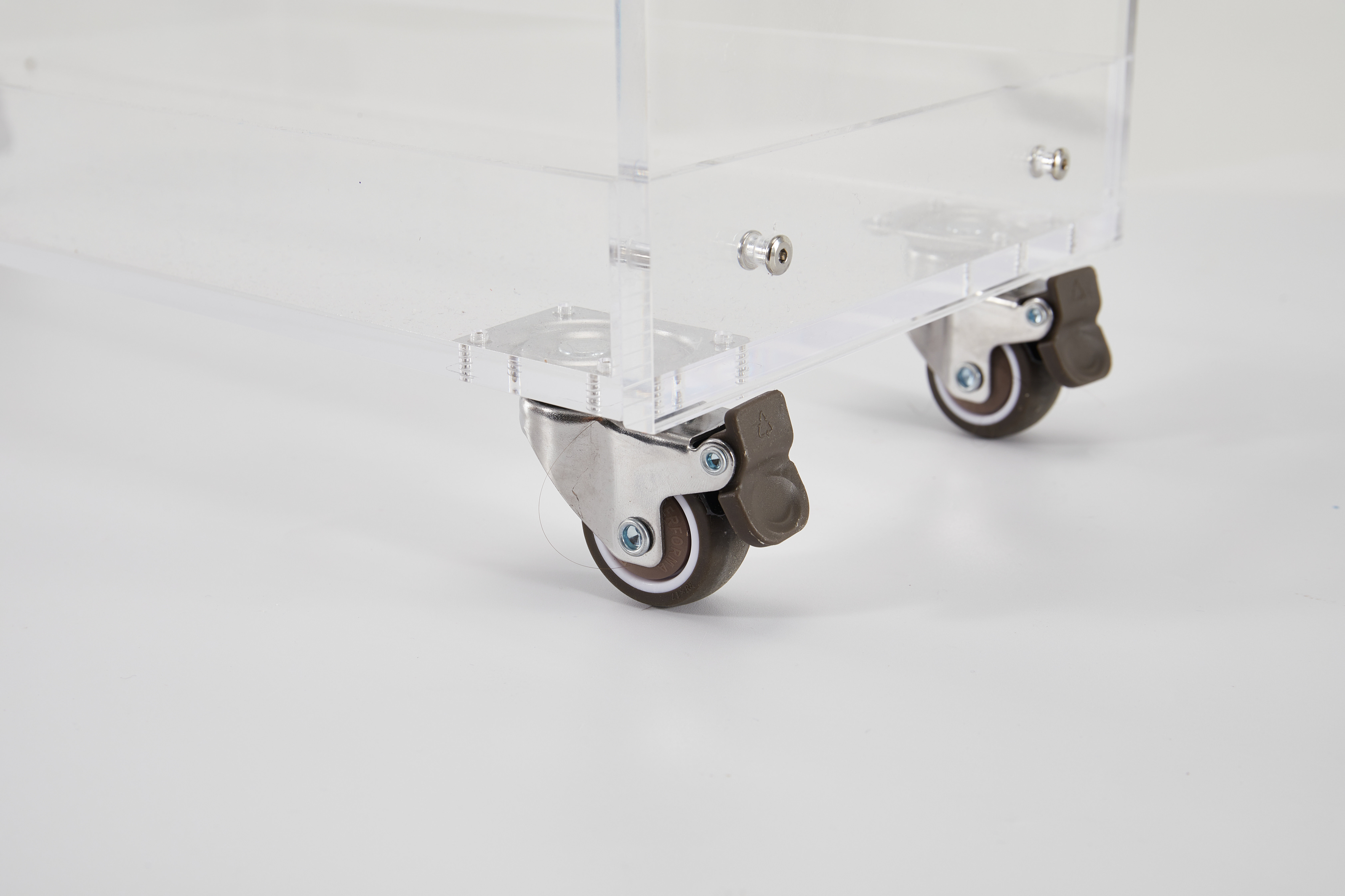 Brayden Studio® Lefancy Acrylic Rolling Side Table - 3 Tiers End Table ...