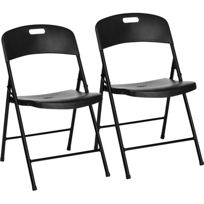 Oline Plastic/Resin Stackable Folding Chair Folding Chair Set | Wayfair