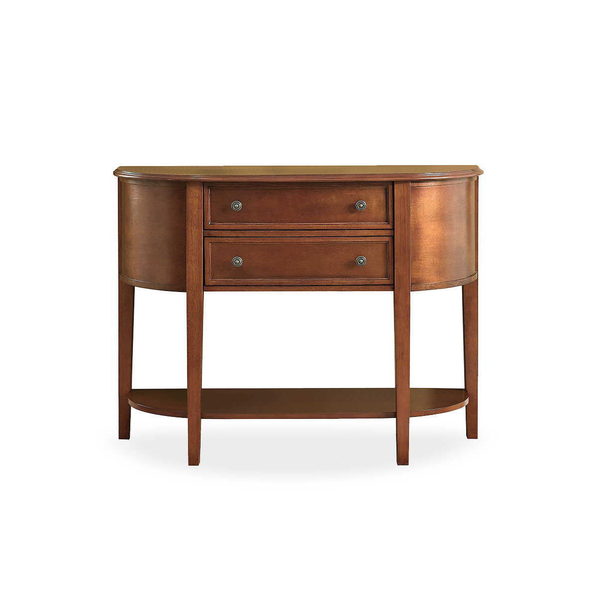 Rite Treasure Brown Half Moon Solid Wood Console Table | Wayfair