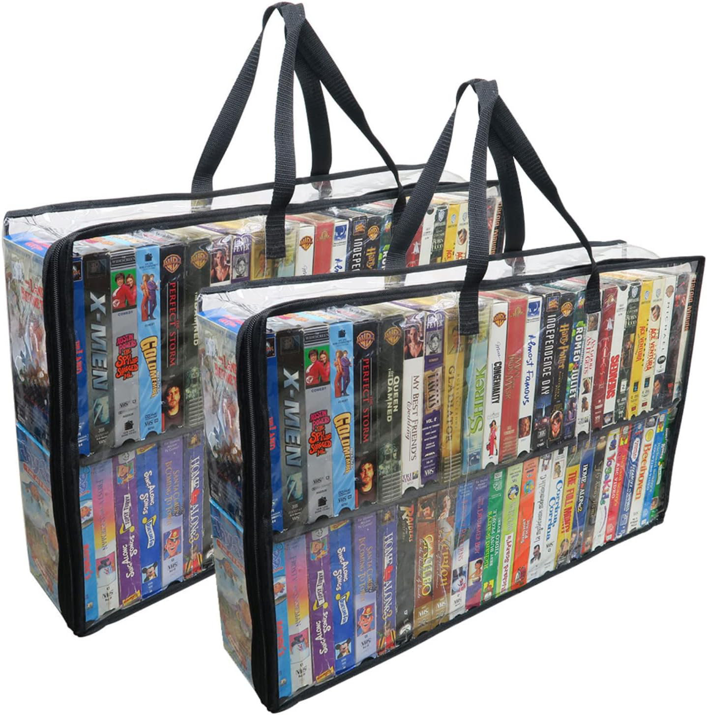 Ebern Designs 2 Pack-Movie Tape Storage Bag/Case,2 Units | Wayfair