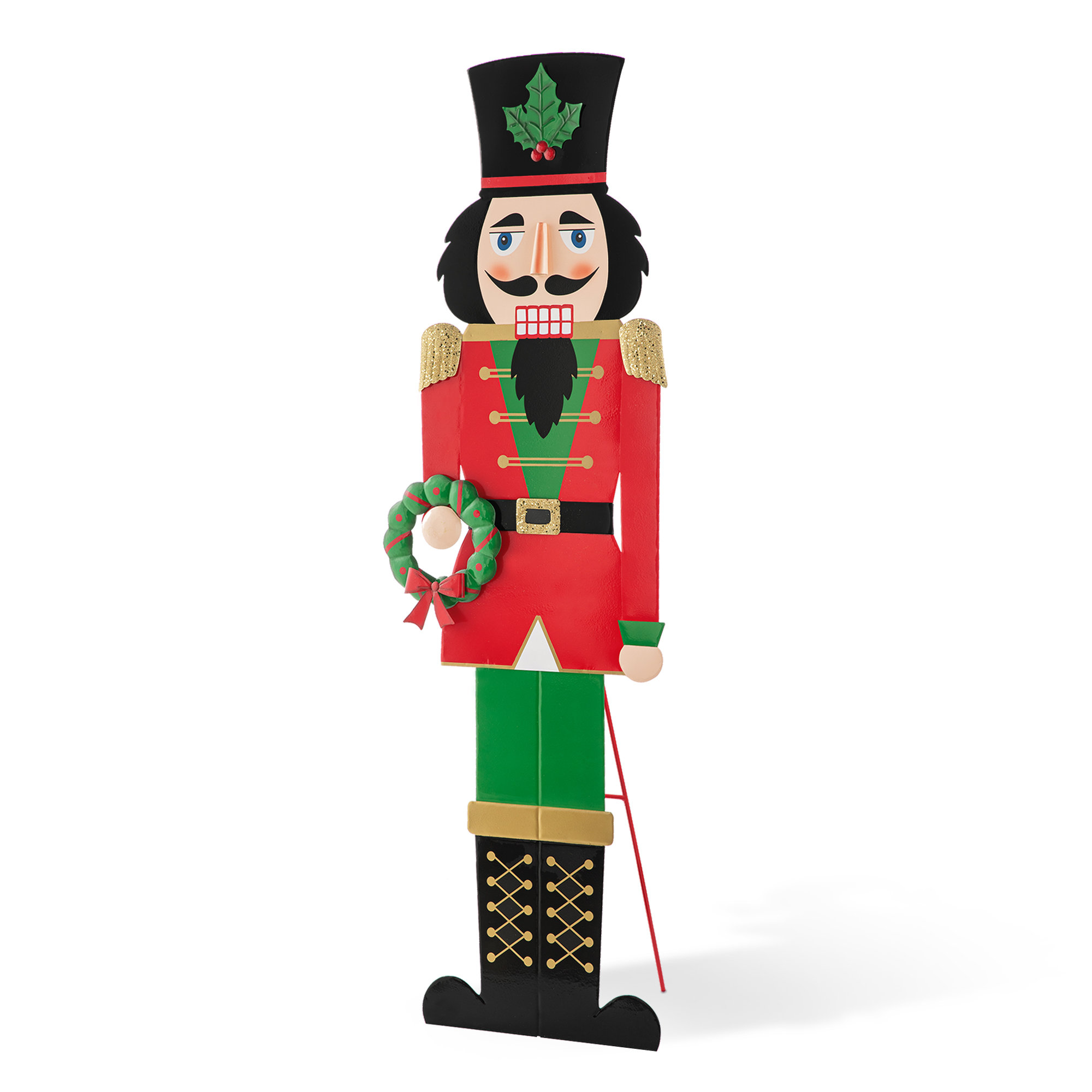 The Holiday Aisle® Jimena 60"H Metal Nutcracker Porch Décor & Reviews ...