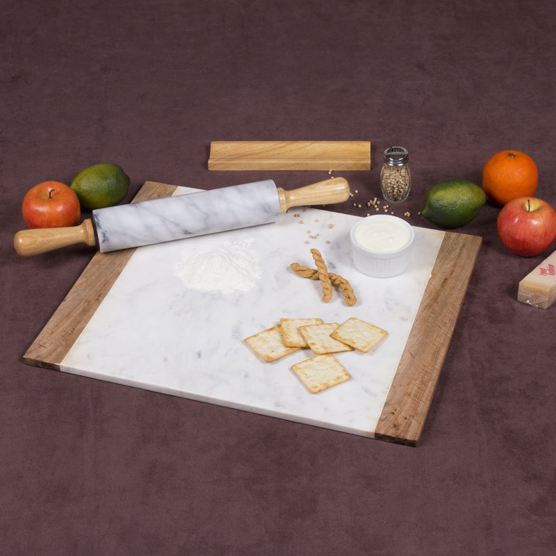 Joss & Main Hibiscus Marble Pastry Board & Reviews | Wayfair