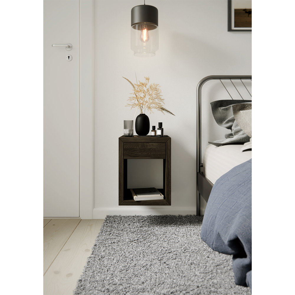 Red Barrel Studio Table de chevet flottante de style scandinave ...