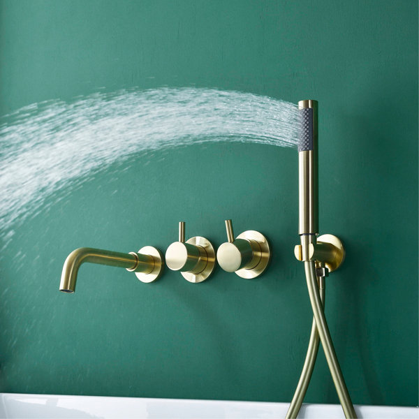 Juno Showers Shower Faucet System with Thermostatic Valve and Handheld ...